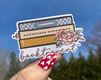 Booktrovert Sticker - Etsy