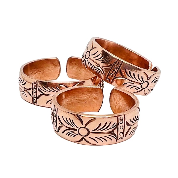 Copper Toe Rings - Etsy