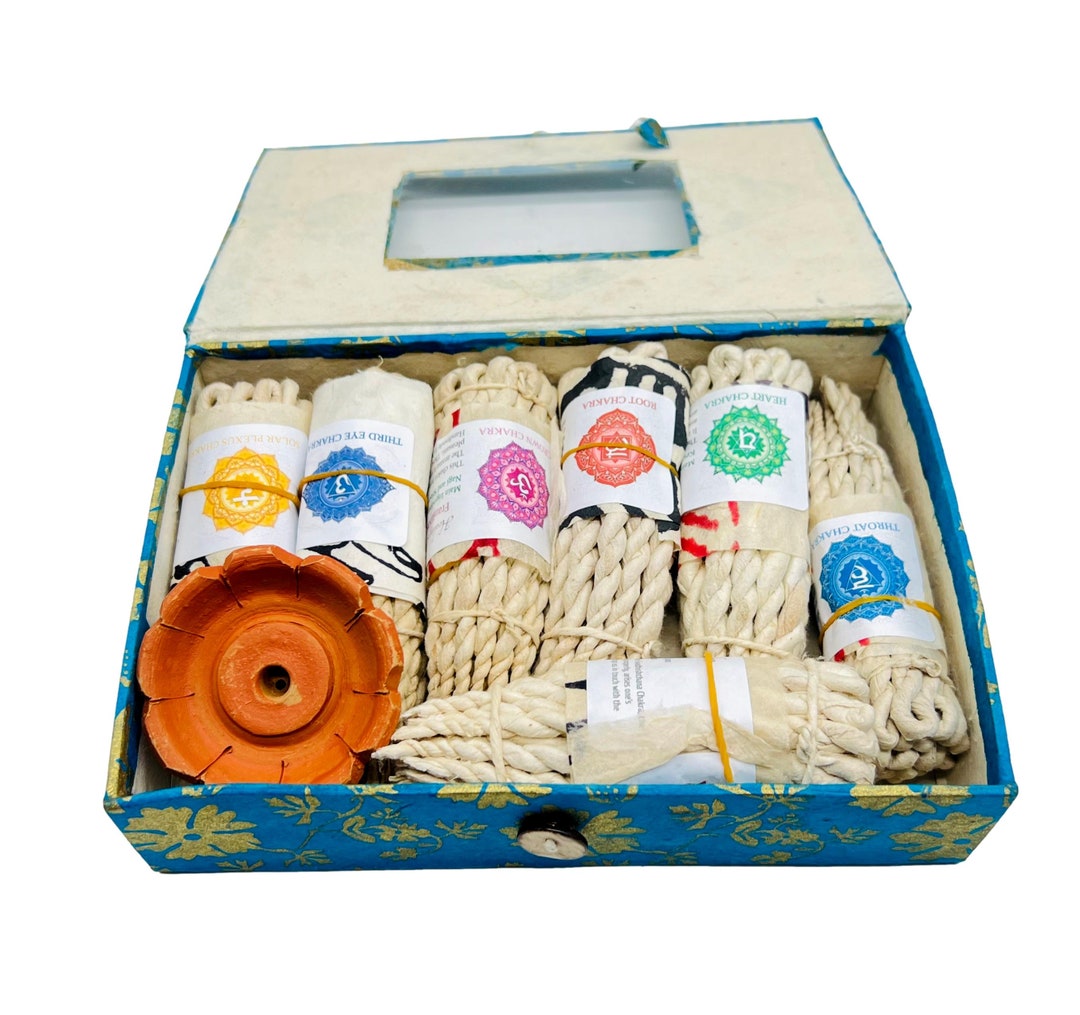7-chakra Premium Rope Incense. Last 35 Minutes Each. for Meditation ...