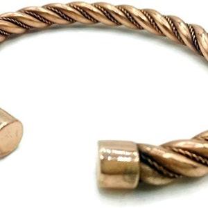 Handmade Traditional Design Twisted Copper Bracelet. 100% Pure Raw ...