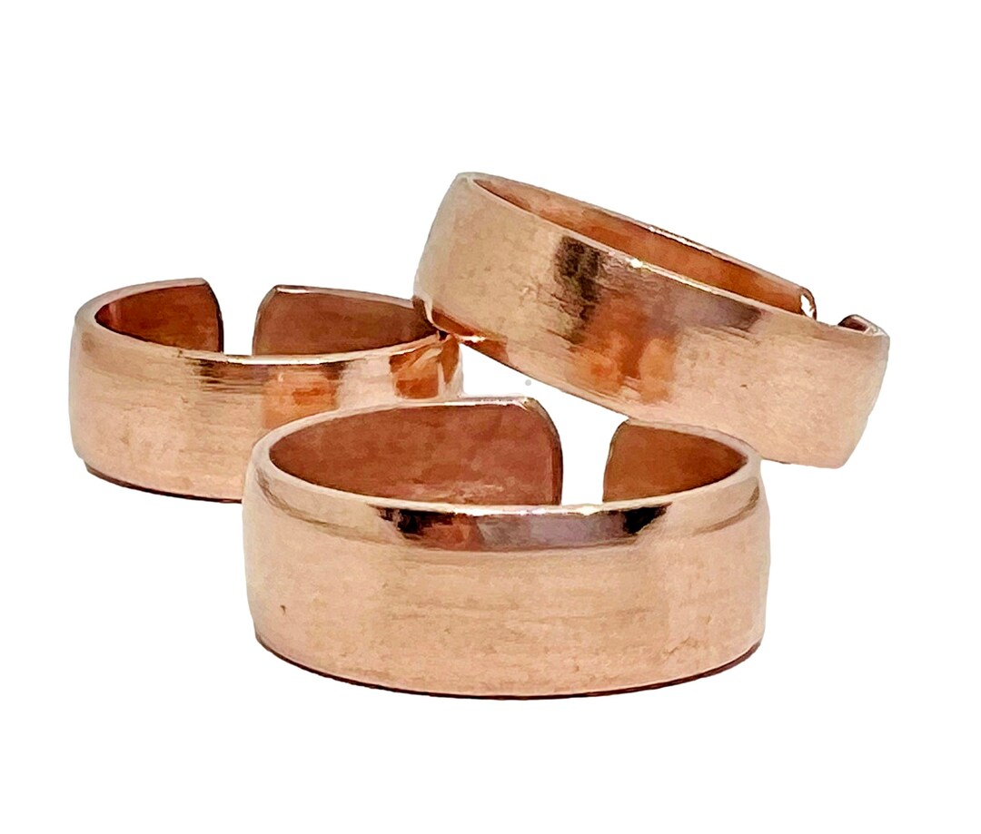 Hand Forged Copper Rings. Set of 3. Made With 100% Pure Raw Copper ...