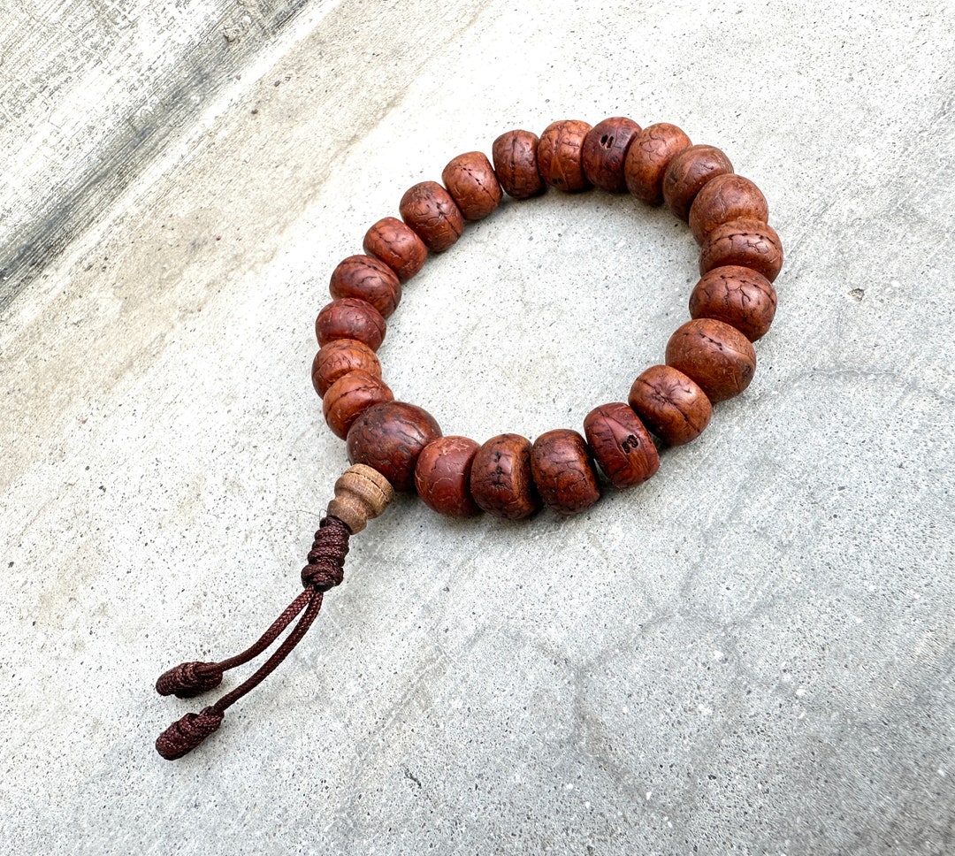 Natural Bodhi Seed Bracelet. Premium Phoenix Seed Beads Prayer Japa ...