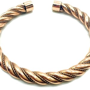 Handmade Traditional Design Twisted Copper Bracelet. 100% Pure Raw ...
