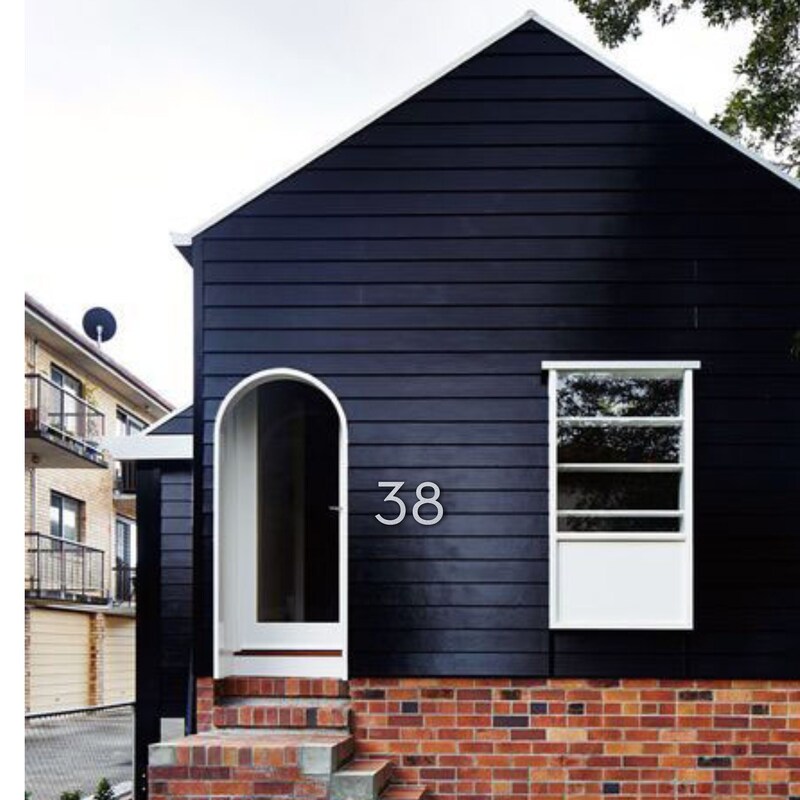 8 Inch Modern House Numbers - Etsy