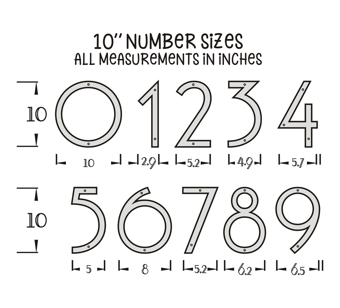 10 Inch House Numbers, Townhouse Numbers, Single House Numbers, Address ...