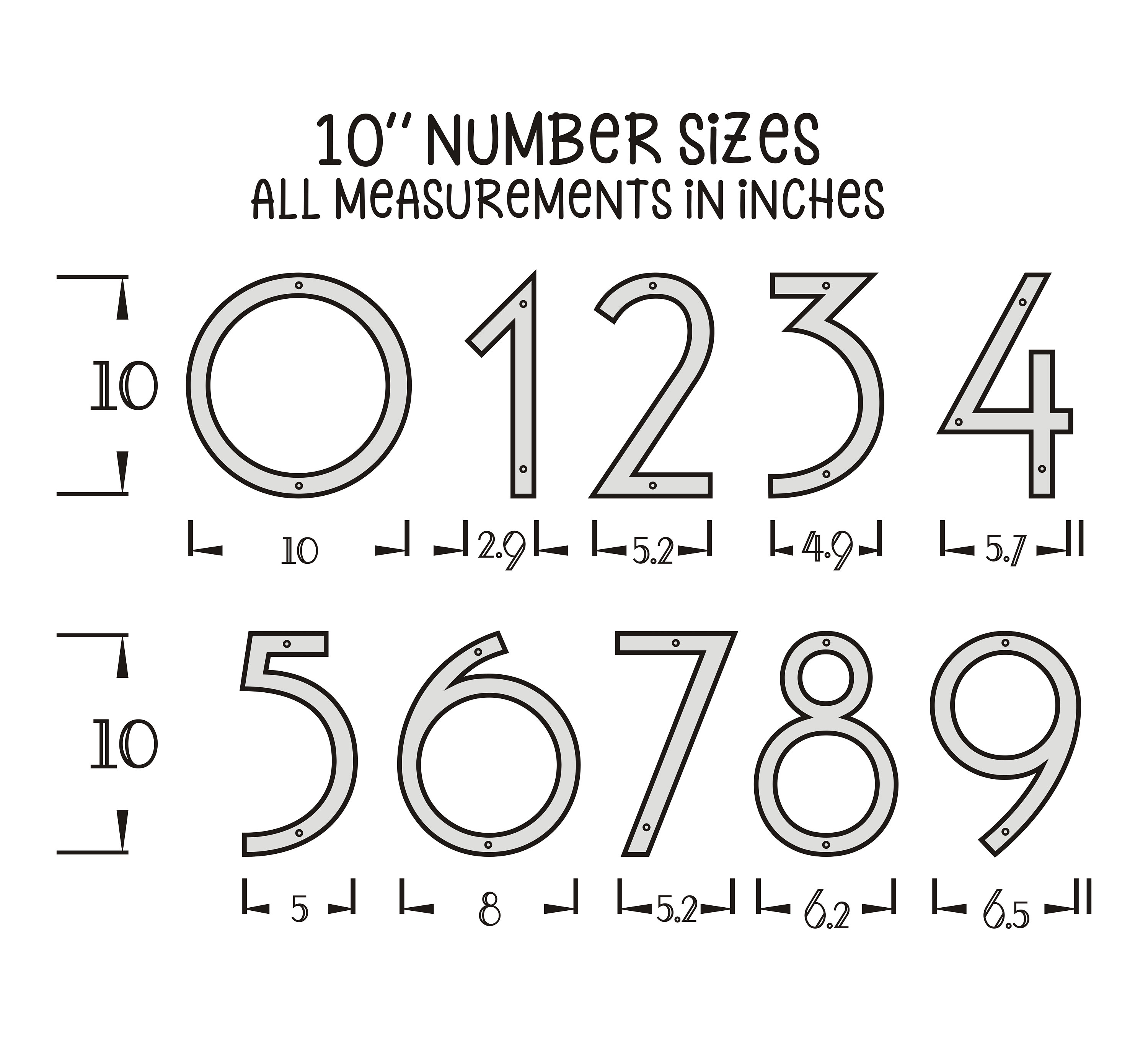 10 Inch House Numbers, Townhouse Numbers, Single House Numbers, Address ...