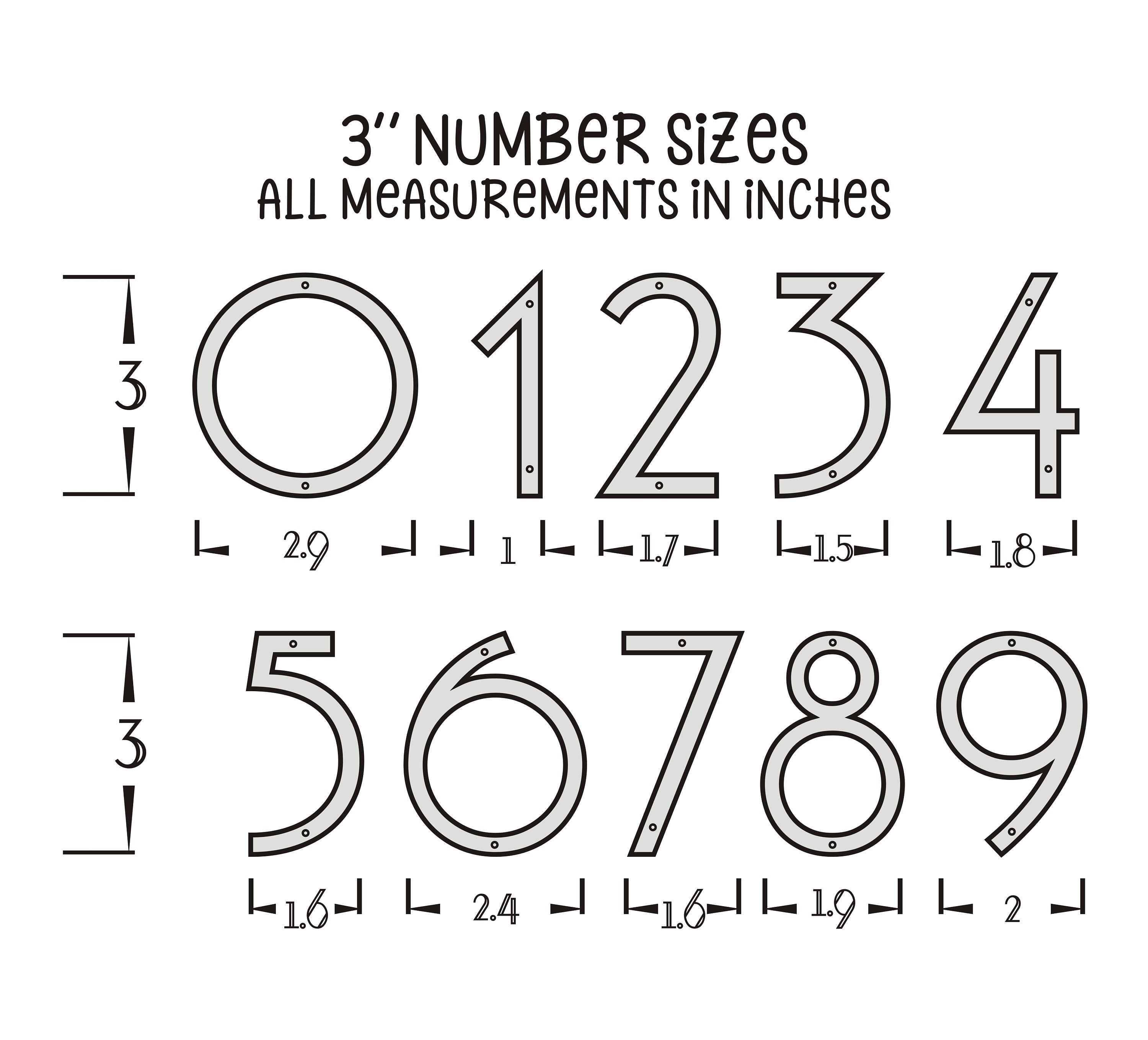 3 Inch THIN MODERN House Numbers Mailbox Numbers Condo - Etsy