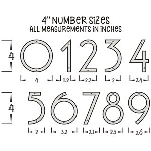 4 Inch House Numbers, Room Numbers, Door Numbers, New House Gift ...