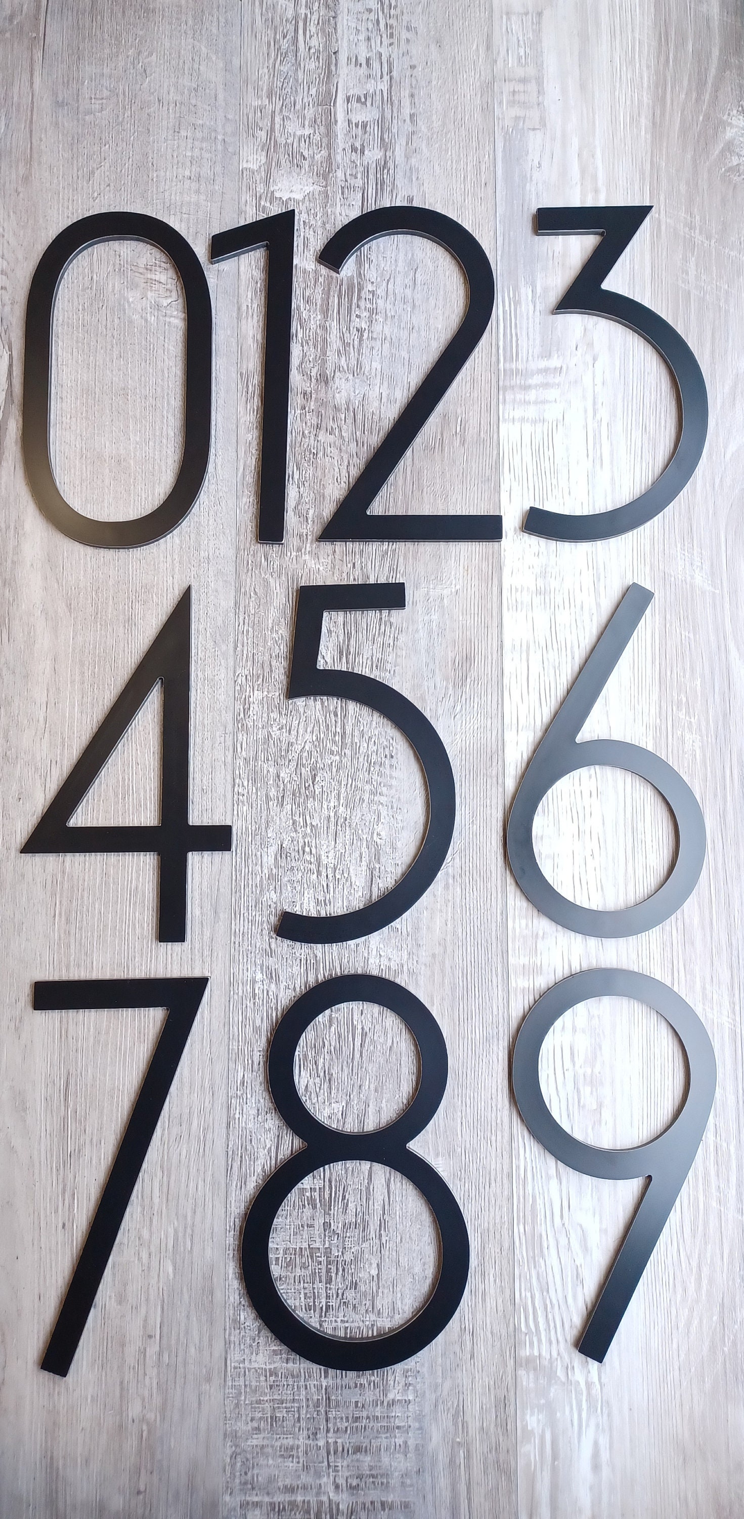 12 Inch THIN MODERN House Numbers, Big House Numbers, Building Numbers ...