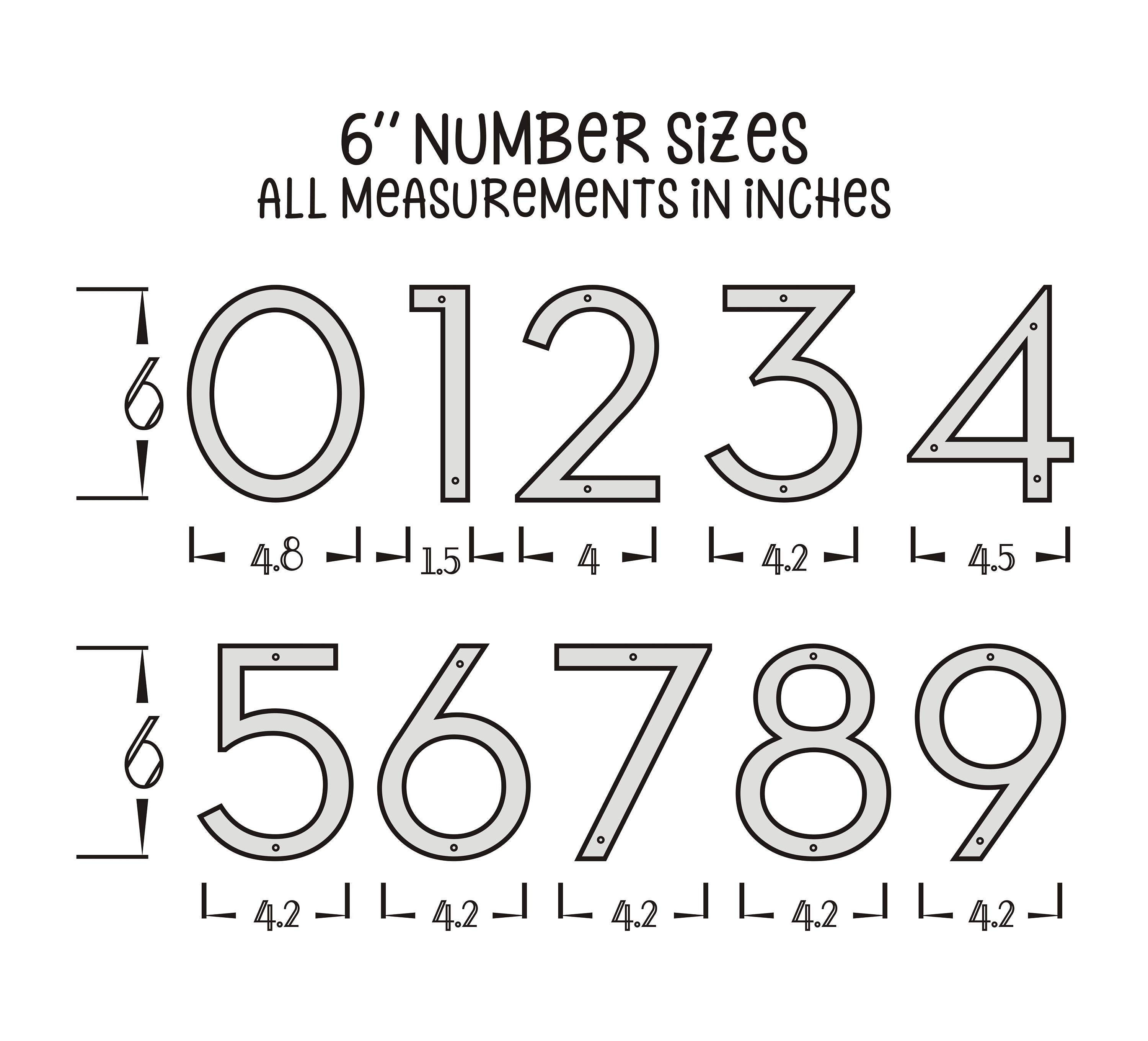 6 Inch House Numbers, Townhouse Numbers, Door Numbers, Address Numbers ...