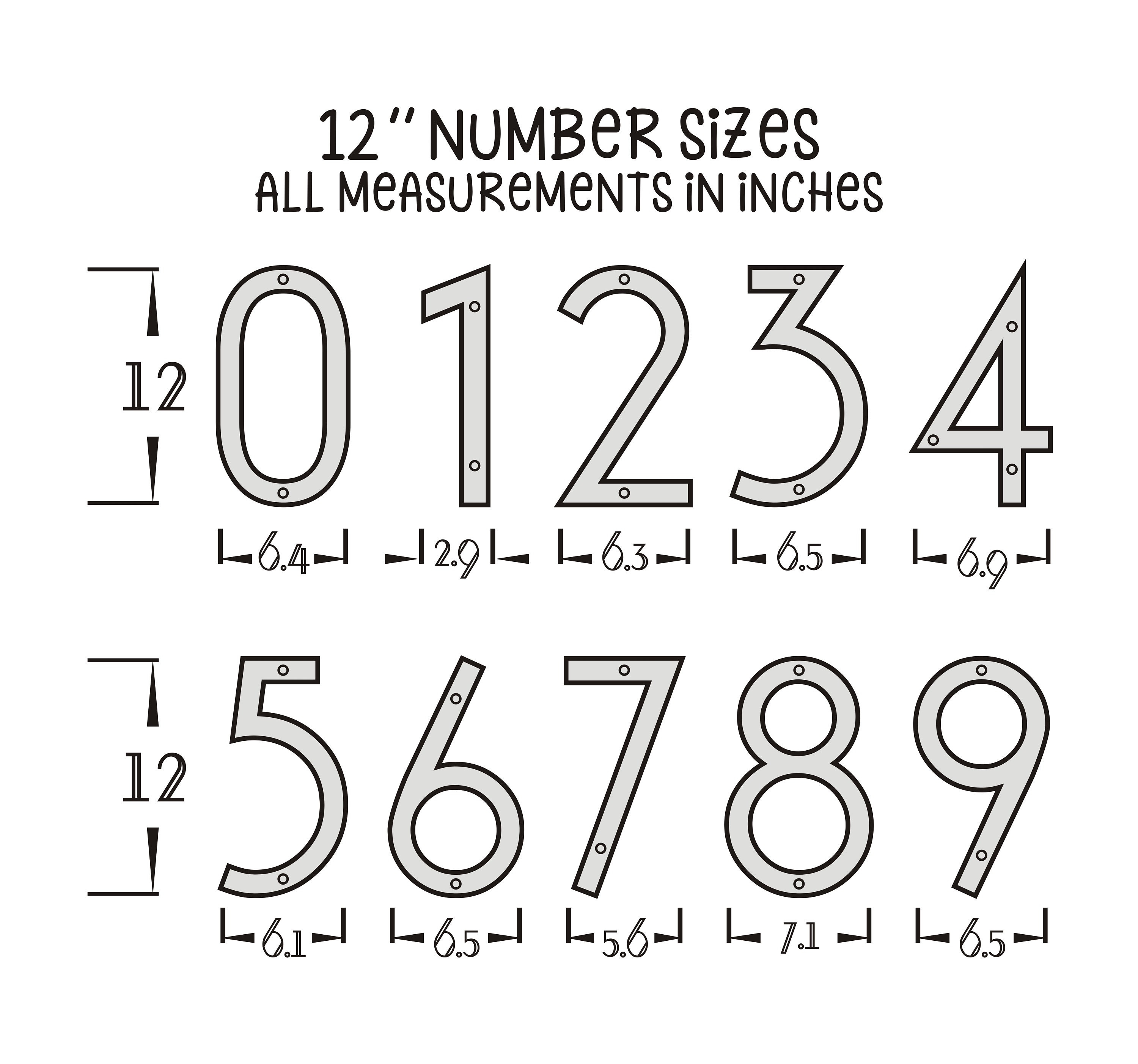 12 Inch THIN MODERN House Numbers, Big House Numbers, Building Numbers ...