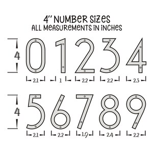 4 Inch THIN MODERN House Numbers, Mailbox Numbers, Condo Numbers, Gift ...