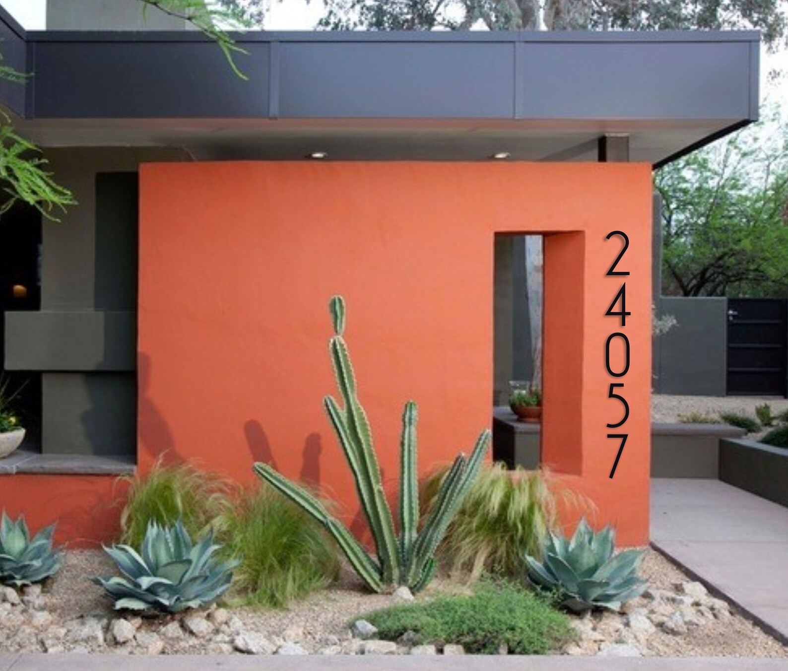 12 Inch THIN MODERN House Numbers, Big House Numbers, Building Numbers ...