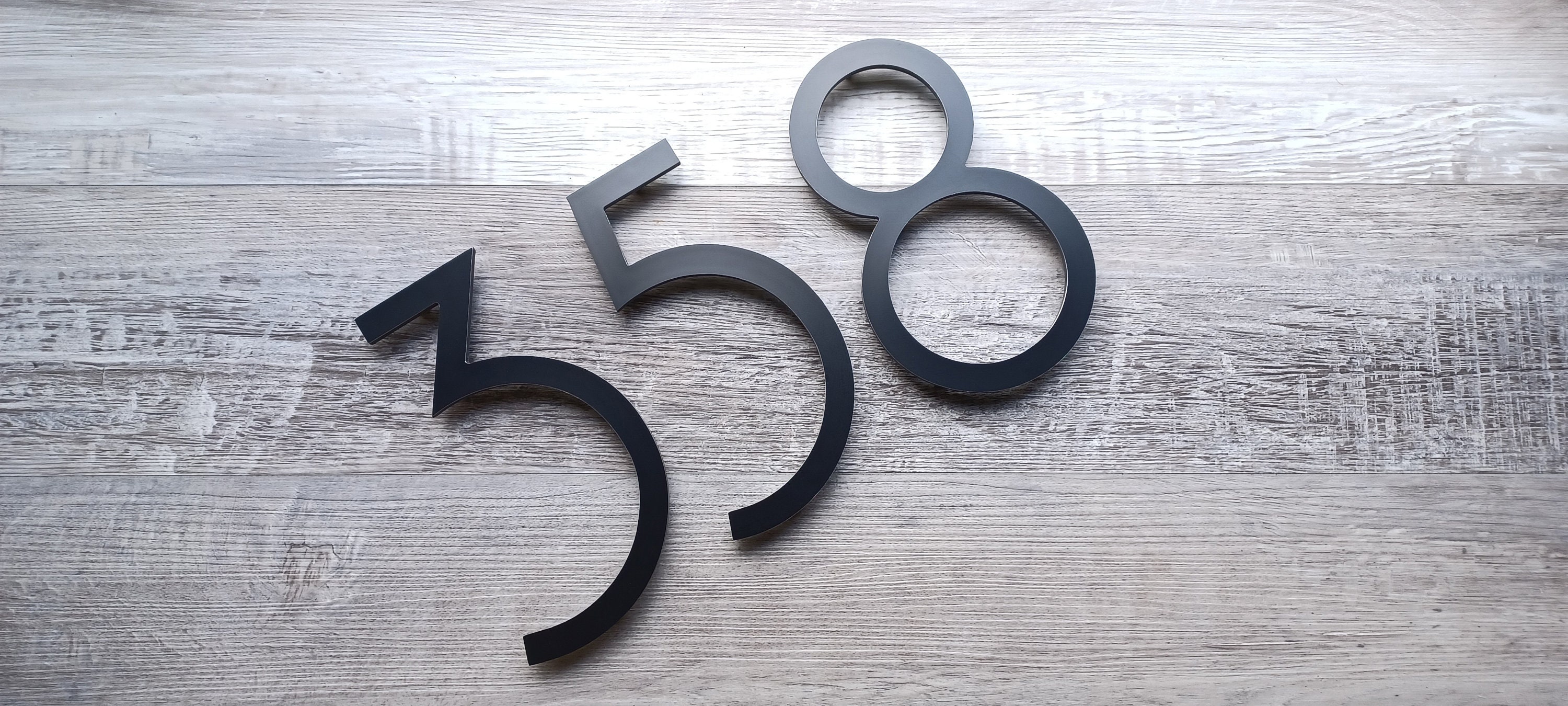 12 Inch THIN MODERN House Numbers, Big House Numbers, Building Numbers ...