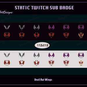 Devil Bat Wings Twitch Sub Badges, Devil Bat Wings Twitch Sub Badge ...