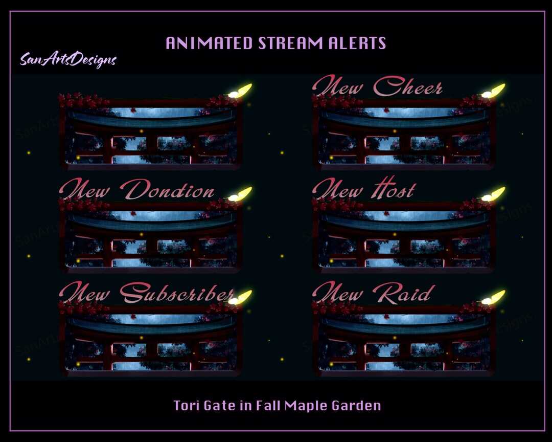 Tori Gate in Fall Maple Garden Twitch Stream Alerts, Tori Gate in Fall ...