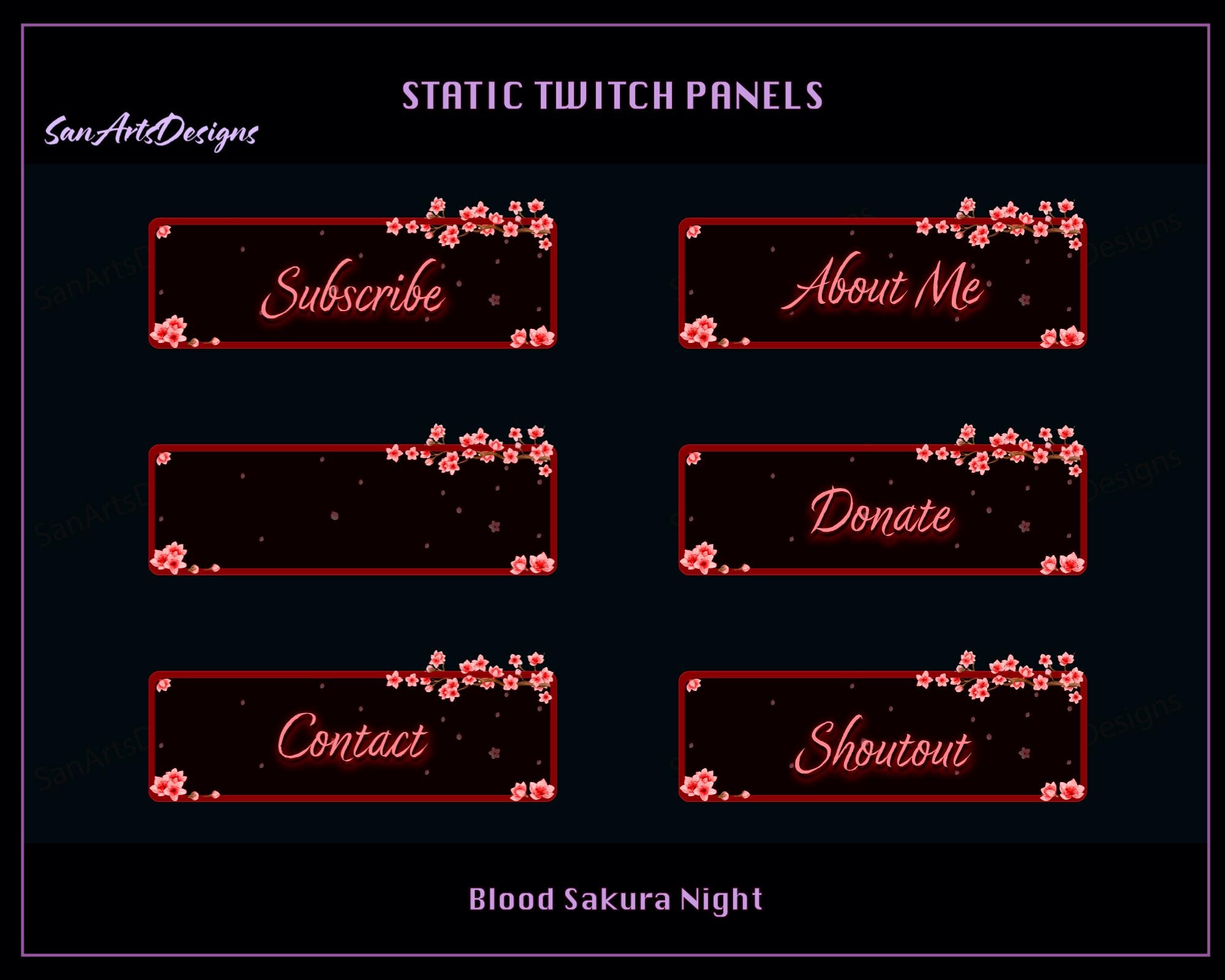Animated Stream Package Blood Red Sakura Graveyard, Animated Twitch ...