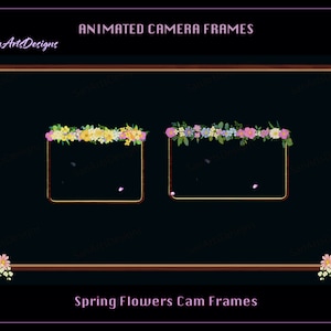 Spring Flowers Camera Overlay, Spring Flower Camera Overlay for Twitch ...