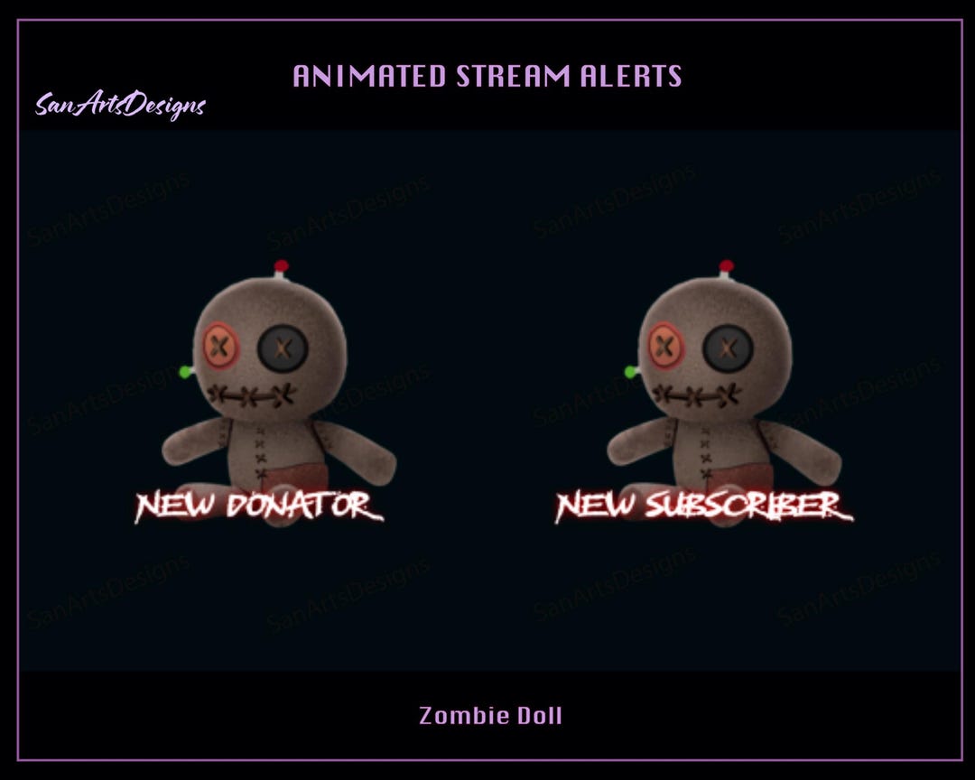 Zombie Doll Twitch Stream Alerts, Spooky Zombie Doll Stream Alerts for ...