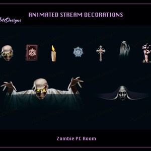 Animated Stream Overlay Bundle Zombie PC Room, Animated Twitch Overlay ...