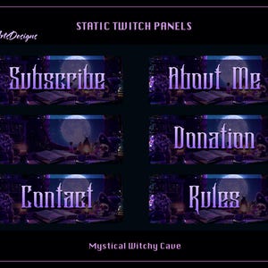 Mystical Witchy Cave Animated Stream Bundle, Witchy Desk in Magic Cave ...