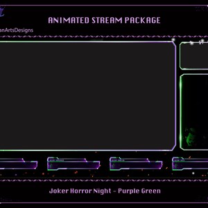 Neon Joker Animated Stream Overlay Package, Neon Joker Animated Twitch ...