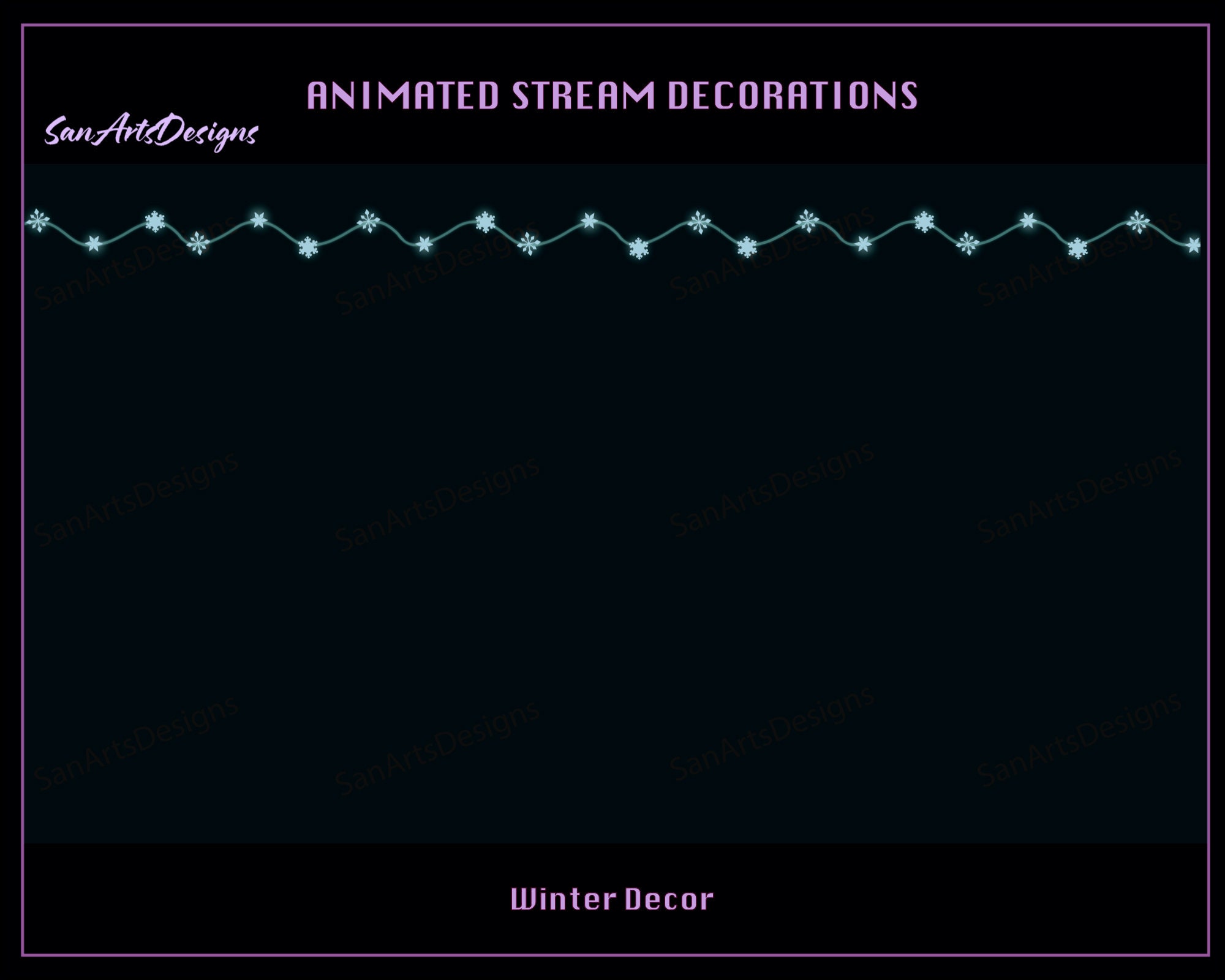 Winter Animated Stream Decorations, Winter Twitch Decorations, Winter ...
