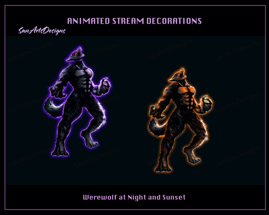 Animated Werewolf Stream Decorations, Animated Stream Decorations ...