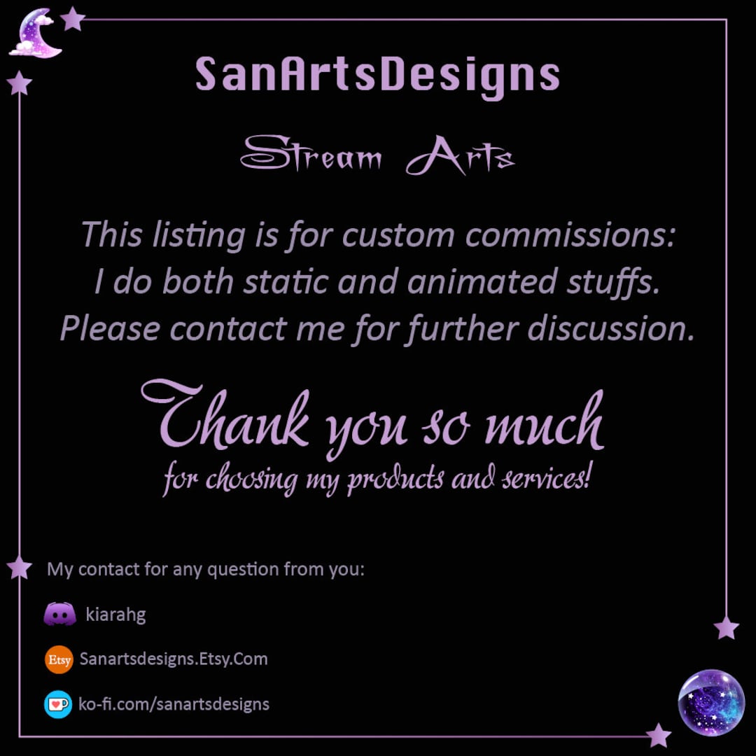 Custom Commissions of Animated and Static Twitch Stream Bundle and ...