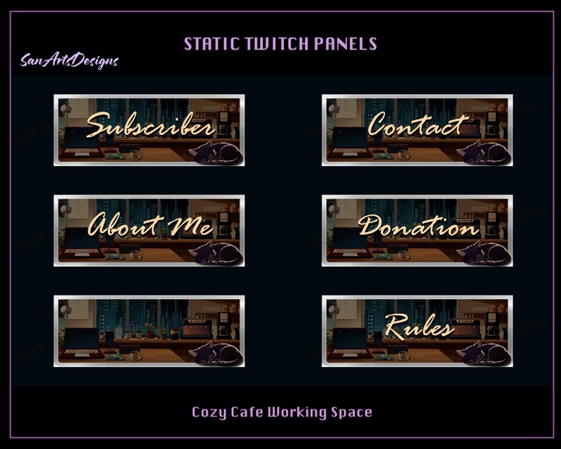 Cozy Cafe Working Space Animated Stream Bundle, Cozy Cafe Twitch ...