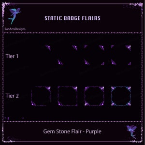 Purple Gem Stone Twitch Sub Badges Flairs, Diamond Stone Twitch Sub ...