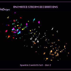 Confetti Shooting Set Animated Stream Overlays, Confetti Twitch ...