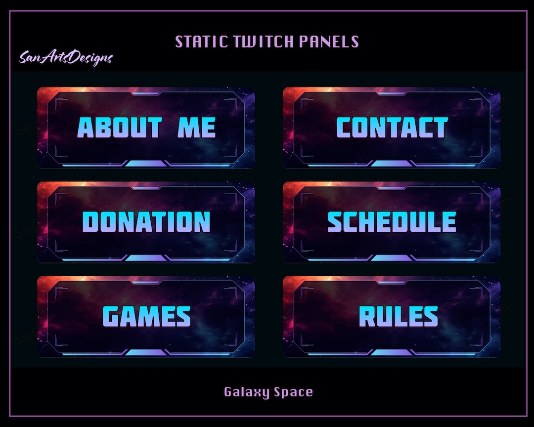 Static Galaxy Space Twitch Panels, Static Galaxy Space Youtube Panels ...