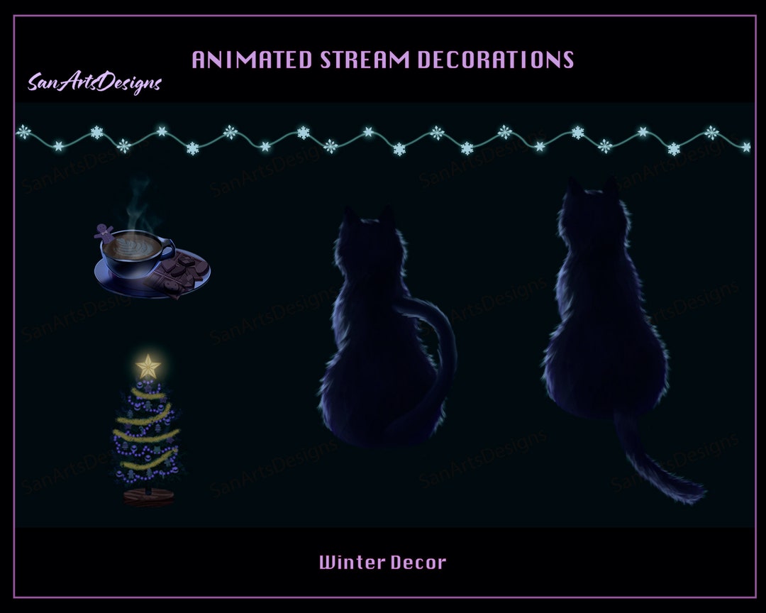 Winter Animated Stream Decorations, Winter Twitch Decorations, Winter ...