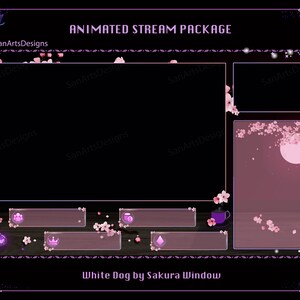 Animated Stream Package White Puppy by Sakura Window, Animated Twitch ...
