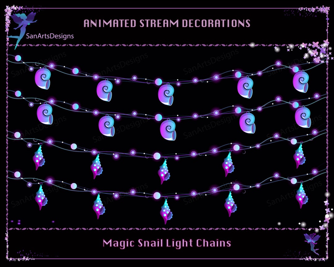 Magic Sea Snail Light Chains Animated Twitch Stream Decorations ...