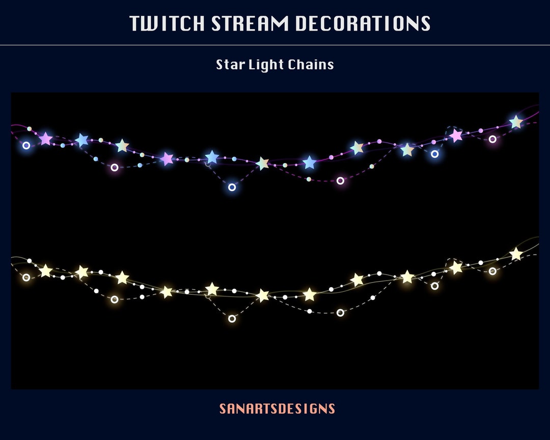 Magic Star Light Chains Animated Stream Decorations, Celestial Lights ...
