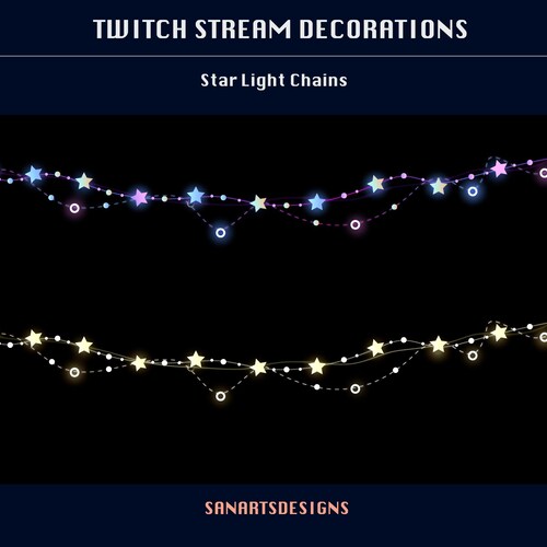 Magic Star Light Chains Animated Stream Decorations Celestial - Etsy