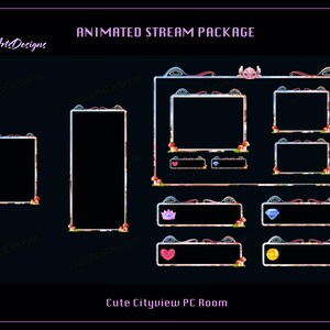 Cute Daily PC Room Animated Stream Bundle, Cute Daily PC Room Twitch ...