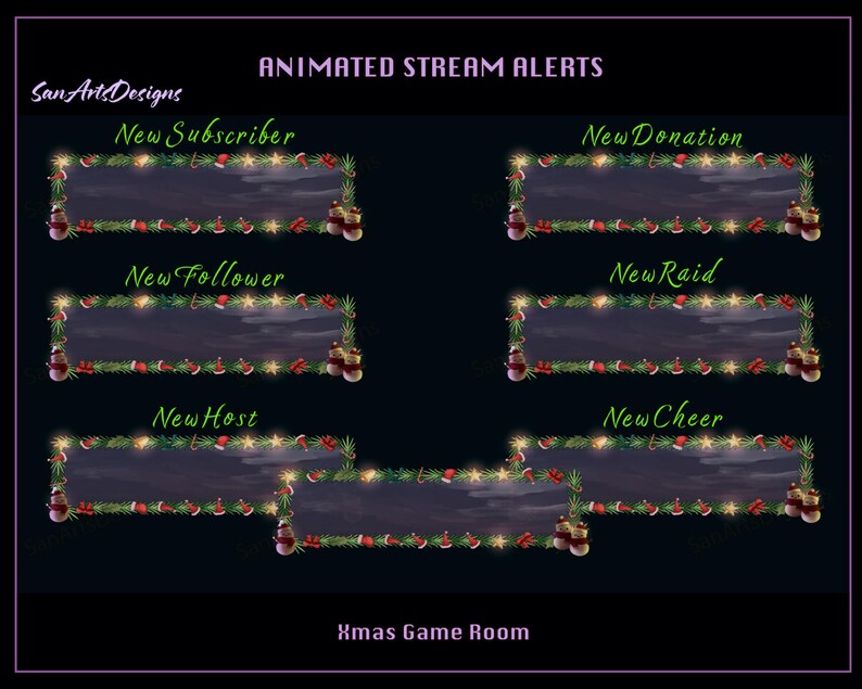 Cute Christmas Twitch Stream Alerts, Cute Christmas Stream Alerts for ...