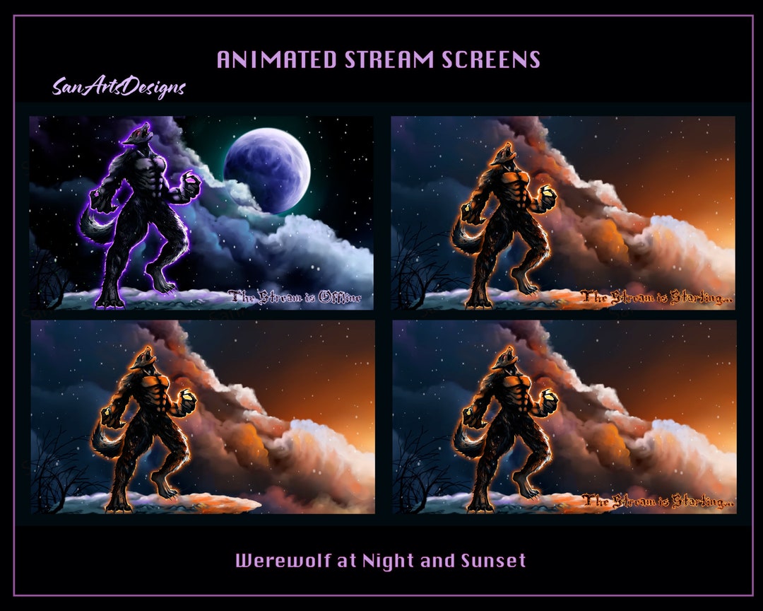 Animated Scenes Lonely Werewolf, Animated Twitch Overlays Lonely ...