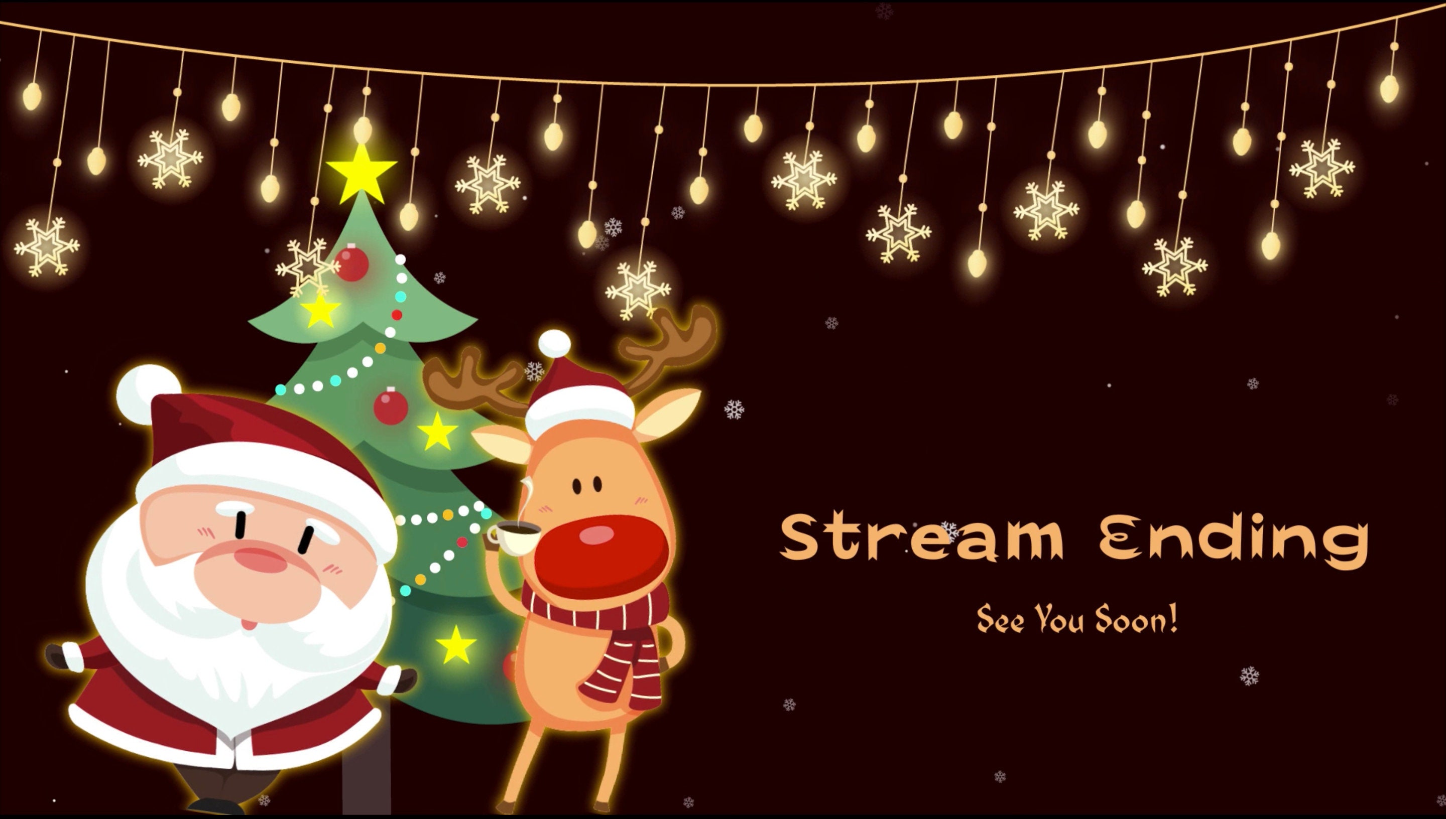 Animated Scenes Cute Dancing Santa Clause and Rudolph, Animated Twitch ...