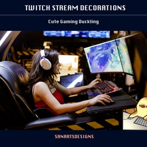 Cute Gaming Duckling Animated Stream Decoration, Cute Gaming Duck Guy ...