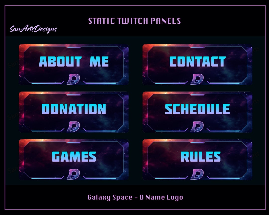 Static Galaxy Space Twitch Panels, Static Galaxy Space Youtube Panels ...