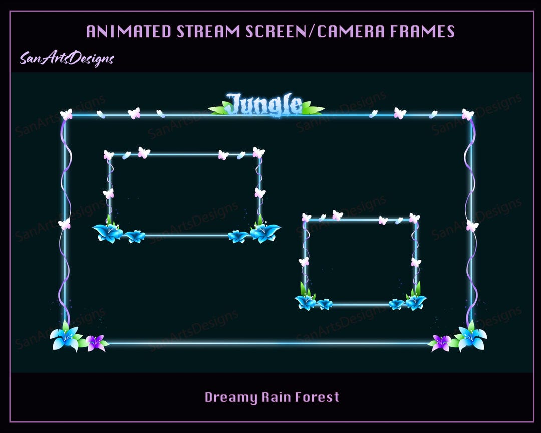 Forest Stream Decorations, Flowers Camera Twitch Overlay, Butterfly Cam ...