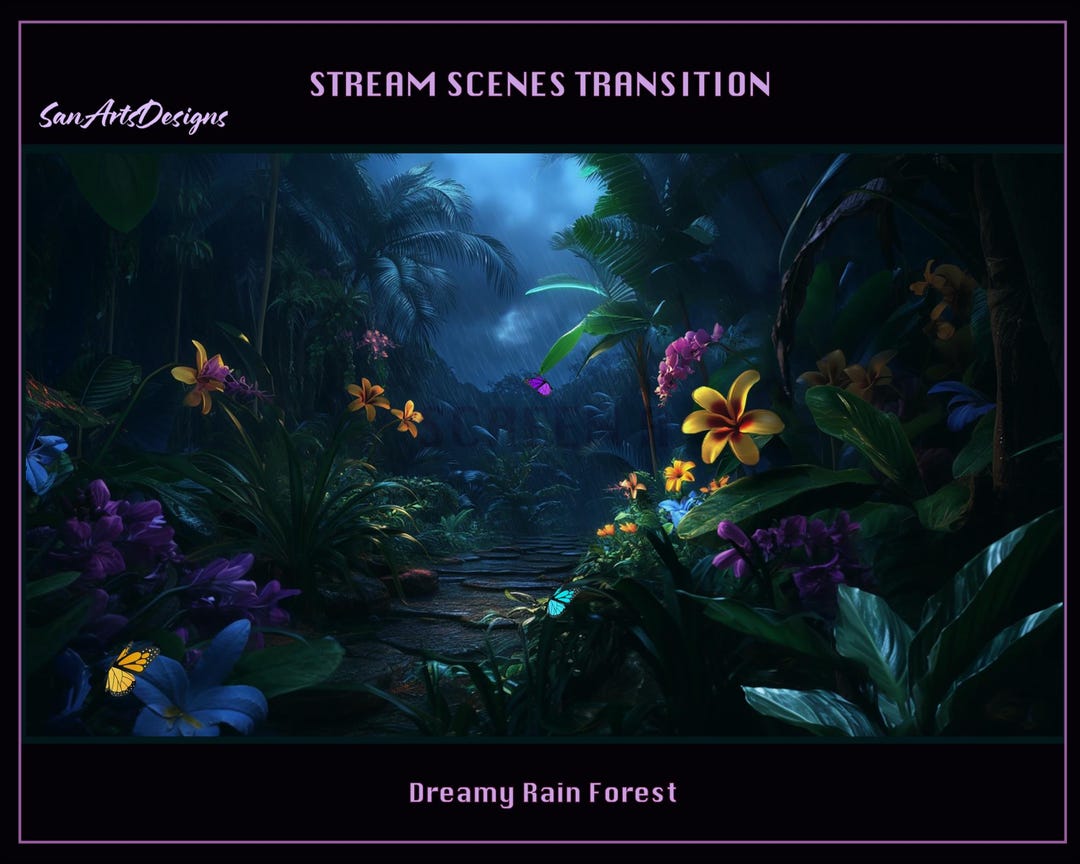 Rainy Rain Forest Stream Scene Transition, Dreamy Rain Forest Twitch ...