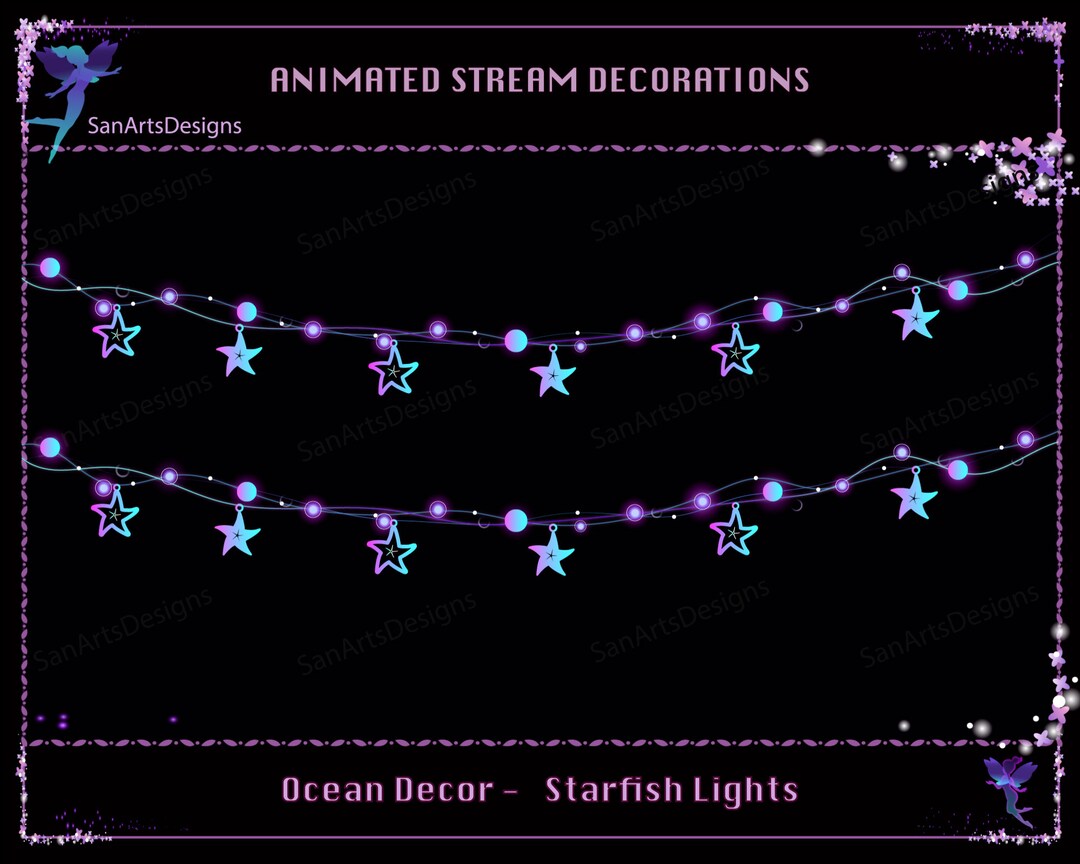 Magic Starfish Light Chains Animated Twitch Stream Decorations ...