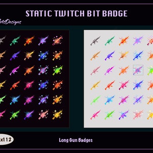 Long Gun Twitch Bit Badges, Long Gun Twitch Sub Badges, Weapon Twitch ...