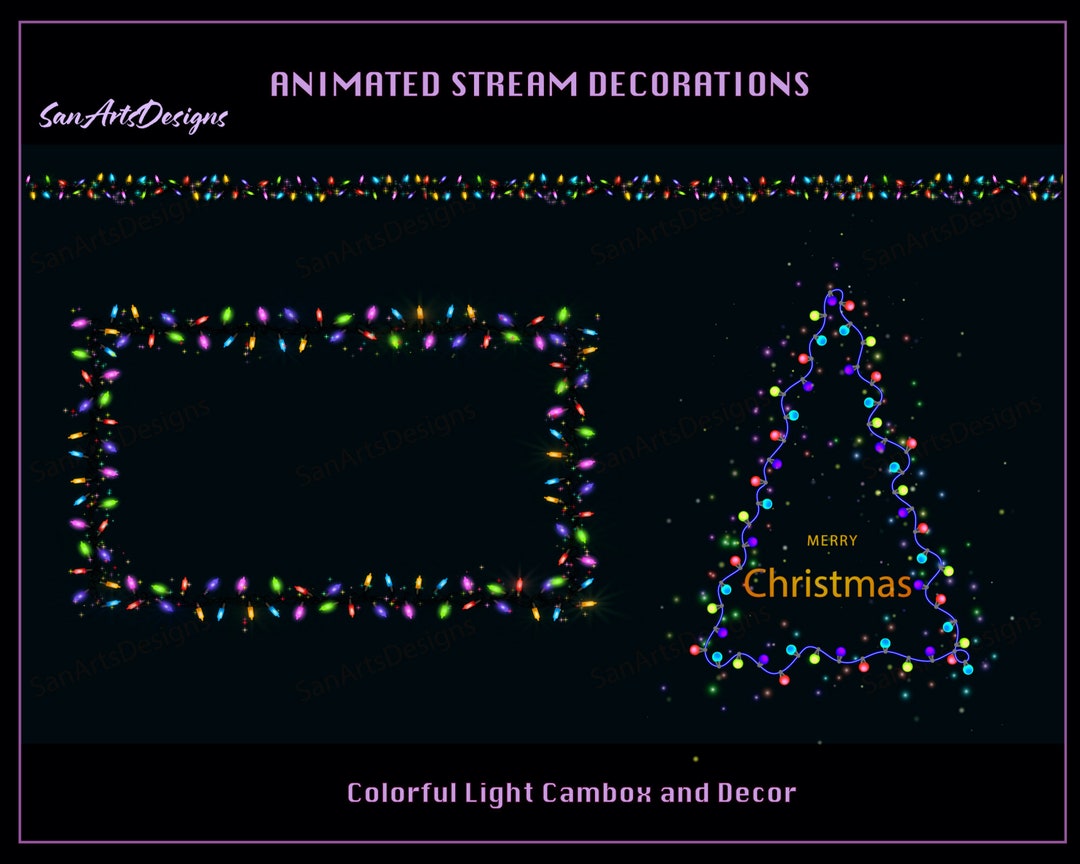 Christmas Stream Decorations, Christmas Twitch Overlay, Christmas Cam ...
