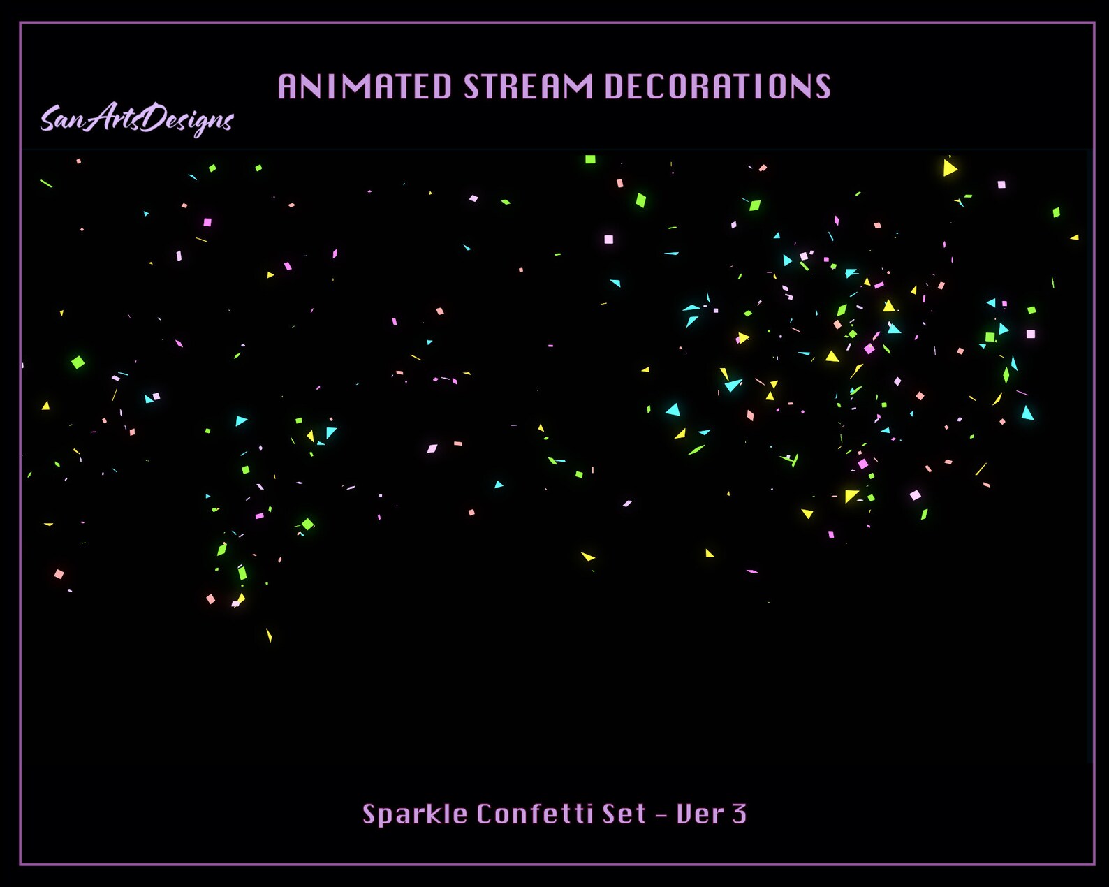 Confetti Shooting Set Animated Stream Overlays Confetti - Etsy